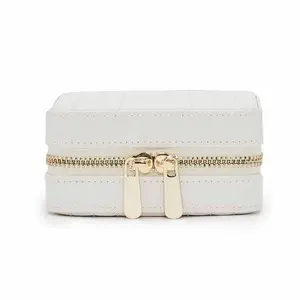 Wolf Maria Small Zip Jewelry Case - White