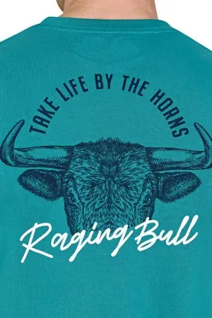 RAGING BULL Yfc Bull Horns Back Print T-shirt