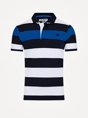RAGING BULL Jersey Contrast Panel Polo
