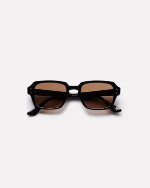 EPOKHE Wilson Square Frame Sunglasses - Black/brown