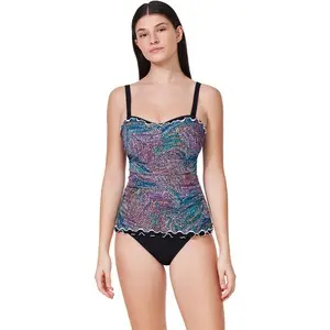 GOTTEX Layla Tricolore D-cup Tankini Top - Layla-black-multi