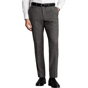 CHARLES TYRWHITT Slim Fit Stretch Wool Trousers - Dark Grey