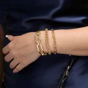 Bcbgmaxazria Chain Cuff Bracelet Set Of 3