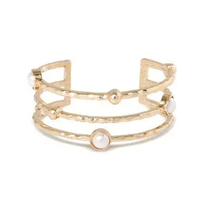 Bcbgmaxazria Pearls Cuff Bracelet - Gold