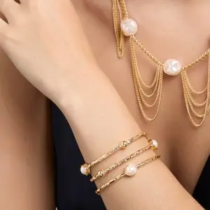 Bcbgmaxazria Pearls Cuff Bracelet