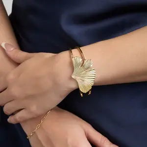 Bcbgmaxazria Ginkgo Leaf Cuff Bracelet