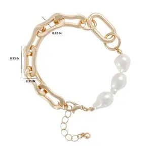 Bcbgmaxazria Link Bracelet With Faux Pearls