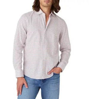 Robert Talbott Reynolds Ultra Light Weight Brushed Tattersall Shirt - Red Multi