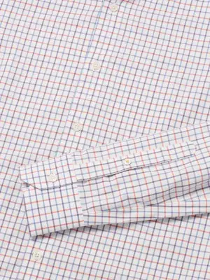 Robert Talbott Reynolds Ultra Light Weight Brushed Tattersall Shirt - Red Multi