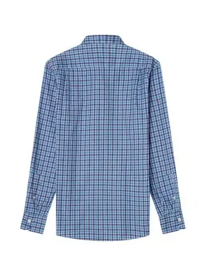 Robert Talbott Reynolds Ultra Light Weight Brushed Multi Check Shirt - Blue Multi