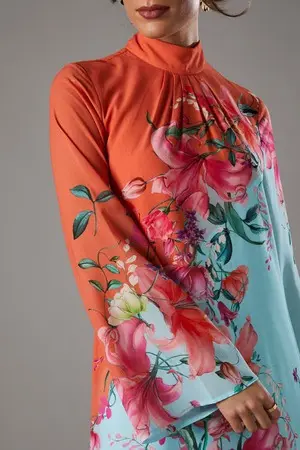 Coast Printed Tie Back Column Maxi Dress