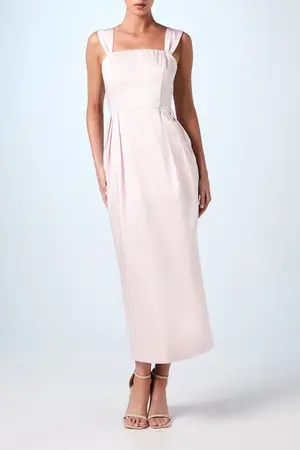 Coast Corset Column Midi Bridesmaids Dress