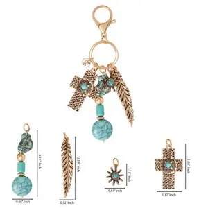 Jessica Simpson Bead Keychain With Charms