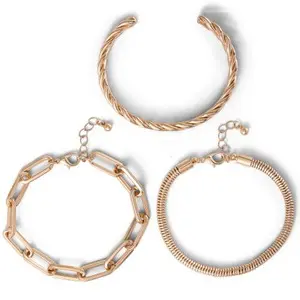 Jessica Simpson Chain Bracelet Set - Gold