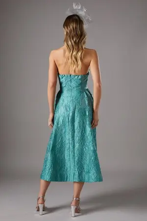 Coast Halter Jacquard Drop Waist Dress