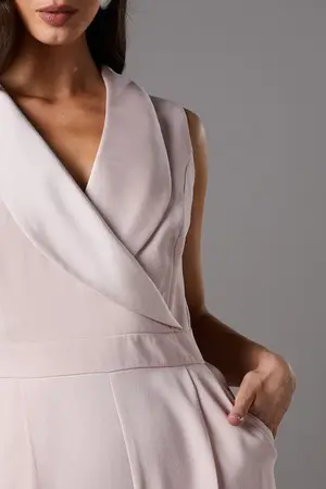 Coast Crepe V-neck Wrap Wide Leg Jumpsuit