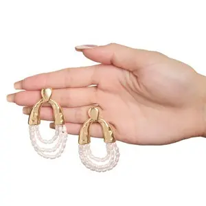 Bcbgmaxazria Faux Pearl Hoop Earrings