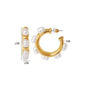 Bcbgmaxazria Pearl Hoop Earrings