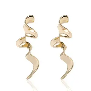 Bcbgmaxazria Tone Squiggle Drop Earrings - Gold