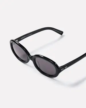 EPOKHE Superstar Oval Sunglasses - Black