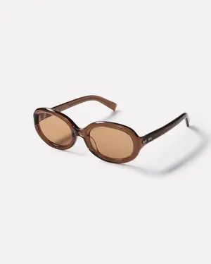EPOKHE Superstar Oval Sunglasses Brown