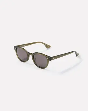 EPOKHE Coil Round Frame Sunglasses - Army Green