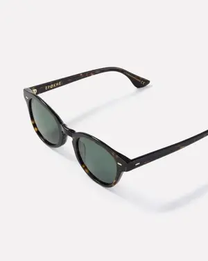 EPOKHE Coil Round Frame Sunglasses - Dark Tortoise