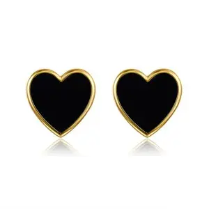 ANNA ZUCKERMAN Petit Love Stud Earrings - Black