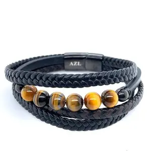 ANNA ZUCKERMAN Forrest Tiger Eye Cuff - Black