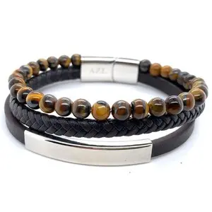 ANNA ZUCKERMAN Tiger's Eye Stack Bracelet