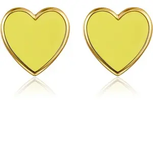 ANNA ZUCKERMAN Petit Love Stud Earrings - Yellow