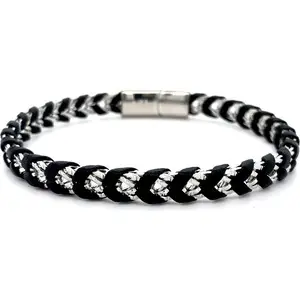 ANNA ZUCKERMAN Ollie Braid Cuff - Black/silver