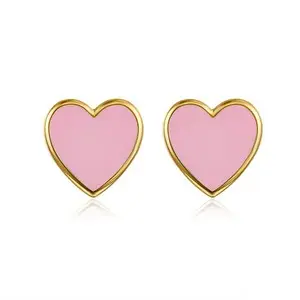 ANNA ZUCKERMAN Petit Love Stud Earrings - Pink