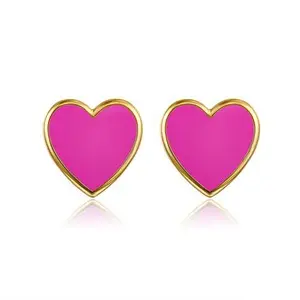 ANNA ZUCKERMAN Petit Love Stud Earrings - Rose