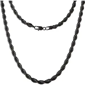 Lucky Brand Twisted Rope Chain Necklace - Black