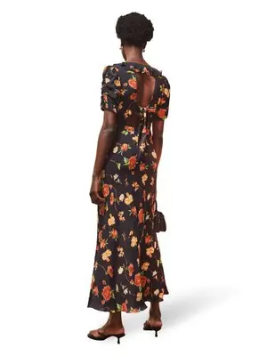 RO&ZO Floral Print Tie Back Dress