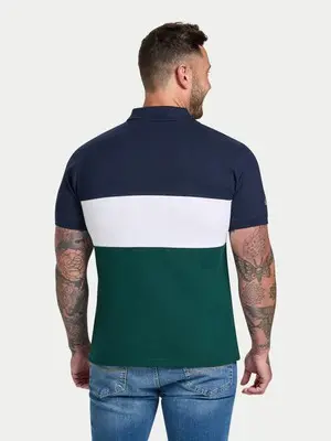RAGING BULL Short Sleeve Cut & Sew Panel Pique Polo