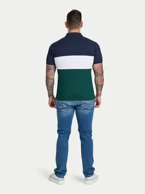 RAGING BULL Short Sleeve Cut & Sew Panel Pique Polo