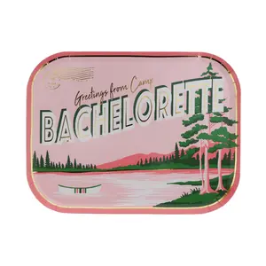 JOLLITY & CO Camp Bachelorette Postcard Dinner Plates