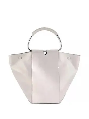 STÉE Leather Tote Bag With Circular Handle
