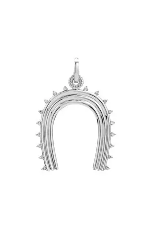 Adina Reyter Diamond Horseshoe Charm - Sterling Silver