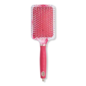 OLIVIA GARDEN Ceramic + Ion Pink Marble Anti-static Cushioned Paddle Brush - One-color