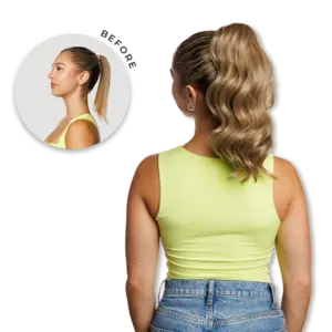 INH HAIR Emily 14" Clip-in Ponytail Extension - Ash Blonde