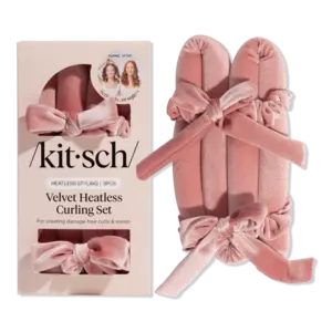 KITSCH Velvet Heatless Curling Set - Terracotta