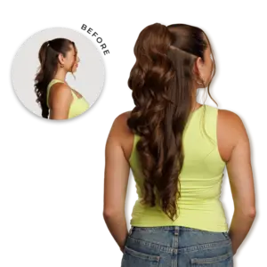 INH HAIR Emily 14" Clip-in Ponytail Extension - Mixed Brown
