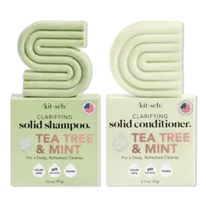 KITSCH Tea Tree Shampoo + Conditioner Bar Combo White Tea, Tea Tree & Mint - One-color