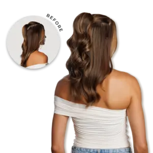 INH HAIR Inh Emily Clip Ponytail Extension - Mocha Melt