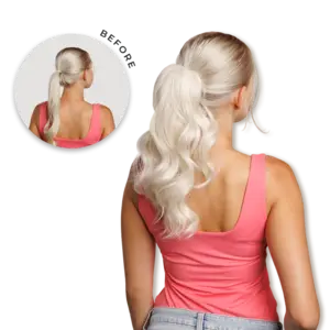 INH HAIR Emily Clip Pony 14 - Platinum Blonde