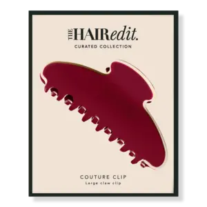 THE HAIR EDIT Couture Chic Claw Clip - Red/cream