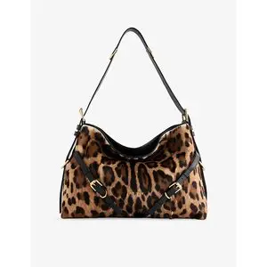 Givenchy Voyou Medium Leopard Print Shoulder Bag